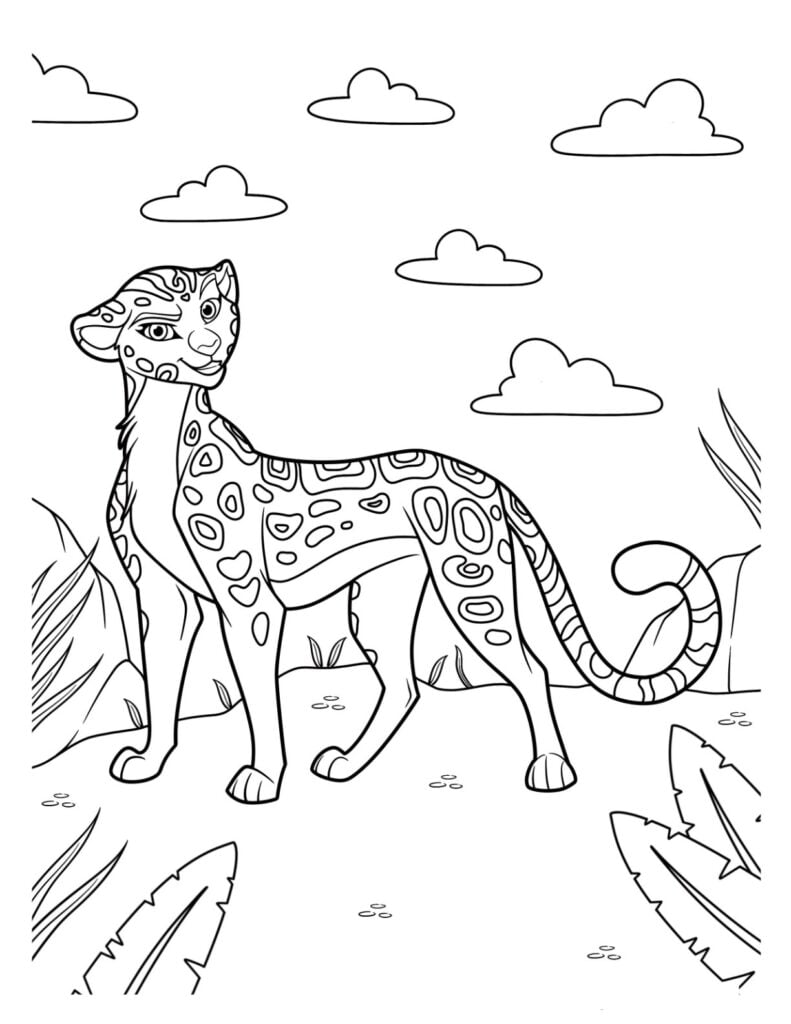 Cheetah Coloring Pages For Kids - Free PDF Printables