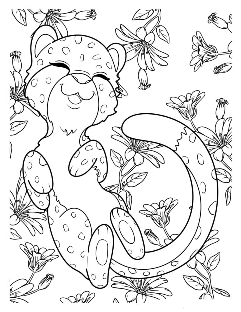 Cheetah Coloring Pages For Kids - Free PDF Printables