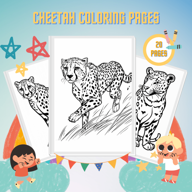 21 Cheetah Coloring Pages For Kids - Free PDF Printables