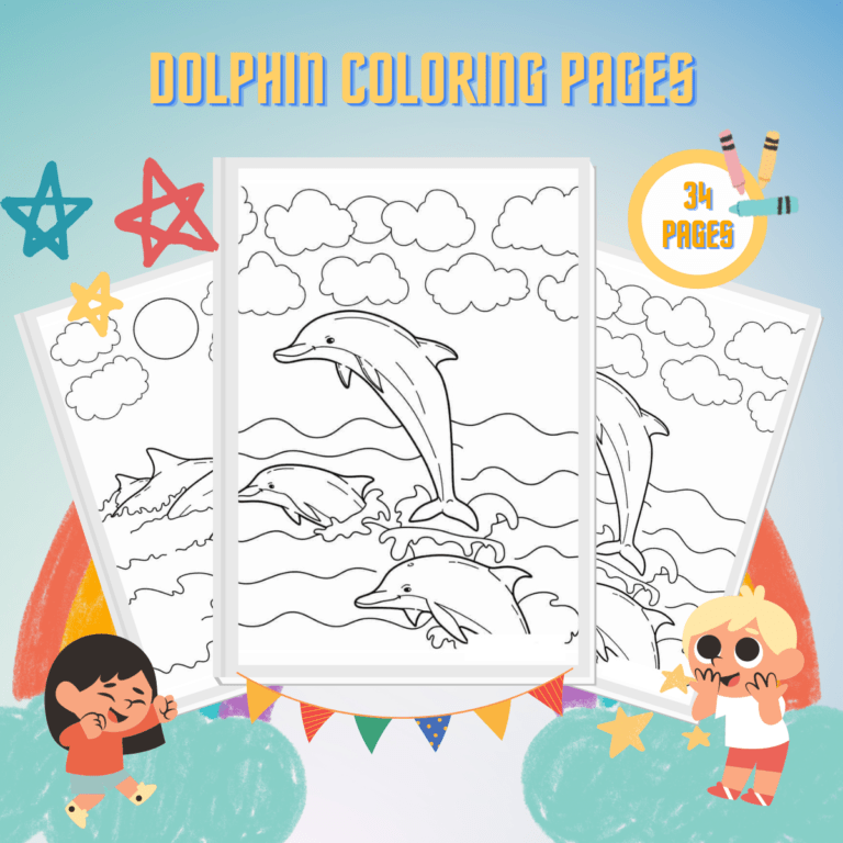 21 Disegni Delfino Da Colorare Per Bambini - PDF Stampabili Gratuiti