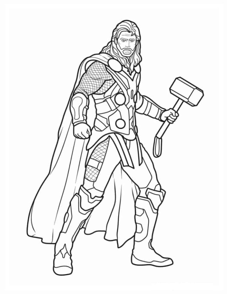 Marvel Avengers Coloring Pages For Kids - Free PDF Printables