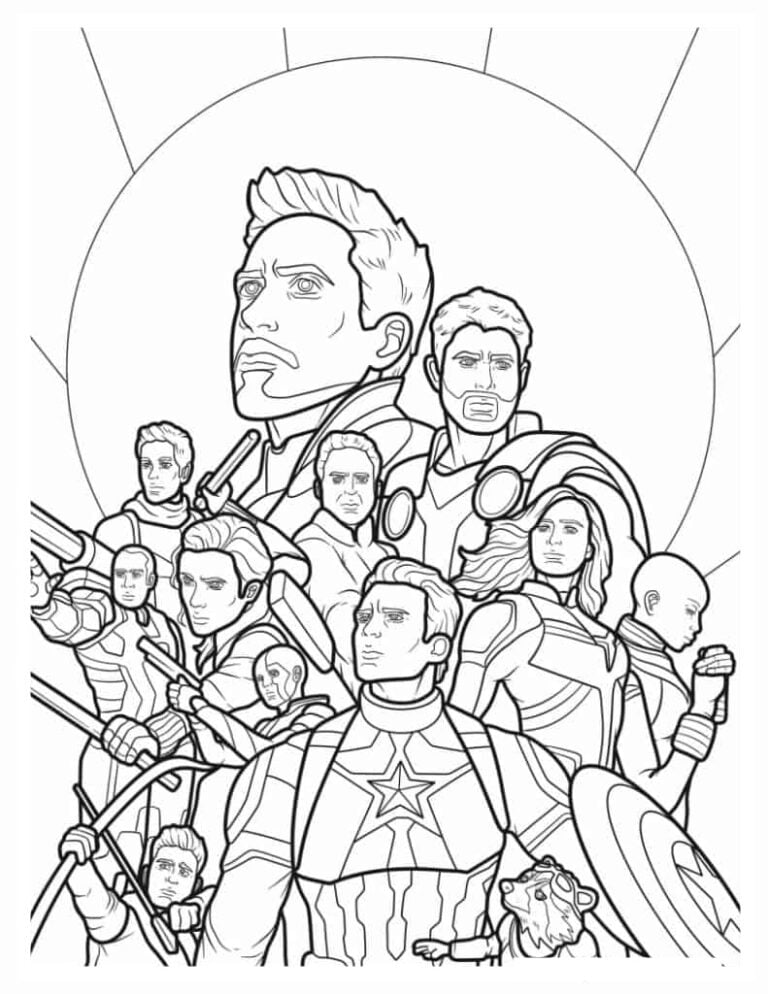 Marvel Avengers Coloring Pages For Kids - Free PDF Printables