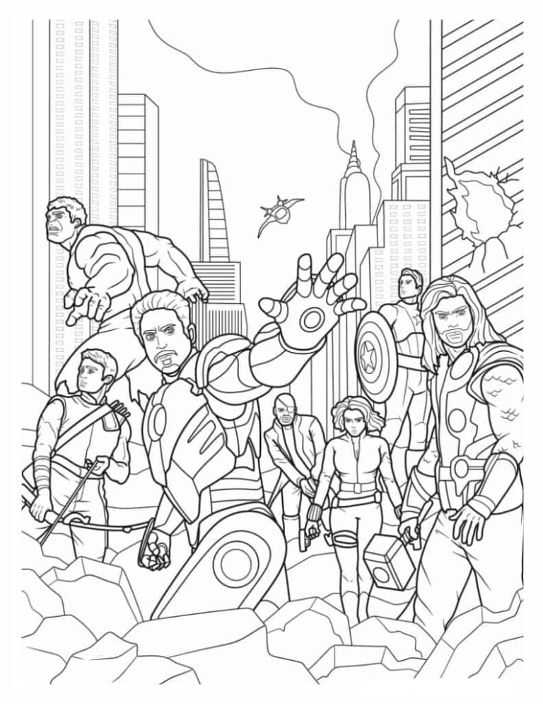 Marvel Avengers Coloring Pages For Kids - Free PDF Printables