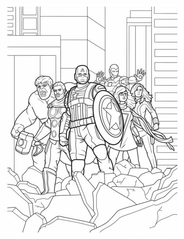 Marvel Avengers Coloring Pages For Kids - Free PDF Printables