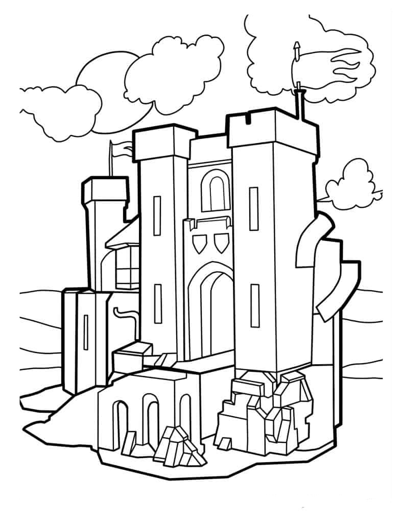 Semplici Disegni Da Colorare Del Castello