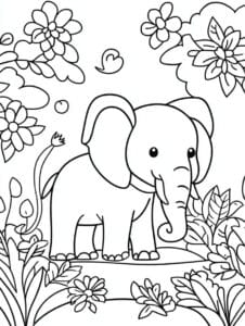 22 Gambar Mewarnai Gajah Untuk Anak-Anak | Menyenangkan & Kreatif