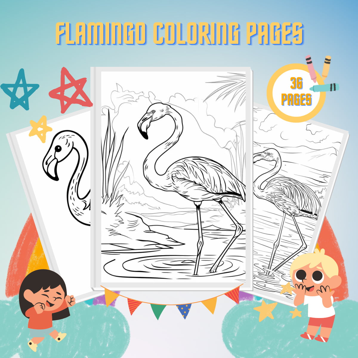 Flamingo Coloring Pages