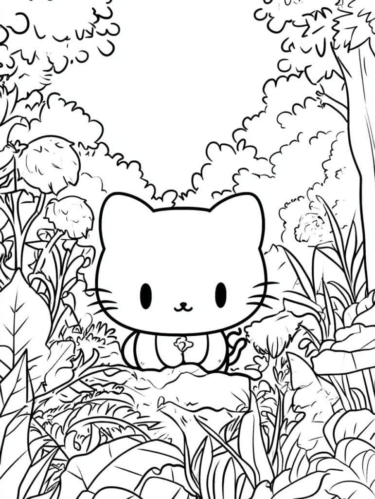 59 Hello Kitty Desene de colorat - Imprimabile gratuite - SSColoring