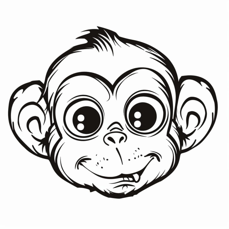 39 Disegni Scimmia Da Colorare Per Bambini - PDF stampabili gratuiti