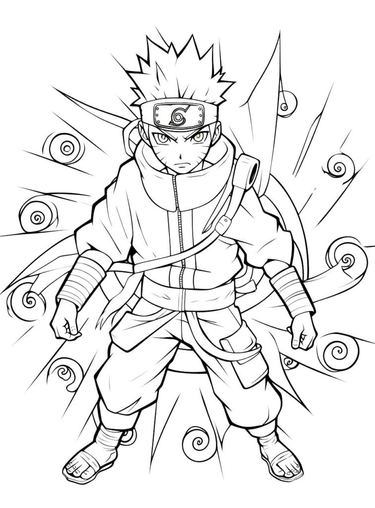 22 Free Printable Naruto Coloring Pages: Ninja Fun!