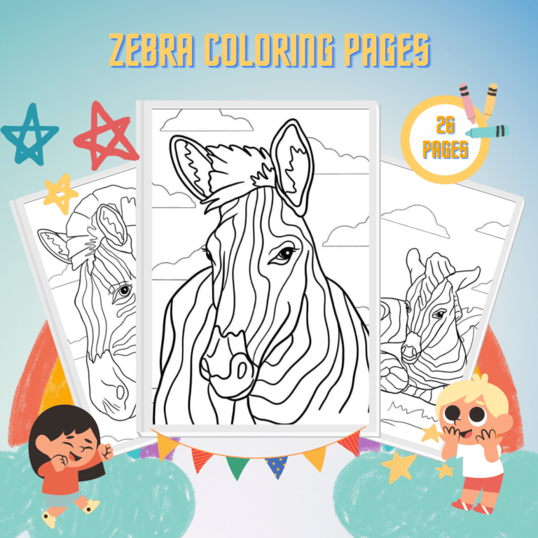 27 Zebra Coloring Pages For Kids | Free PDF Printables