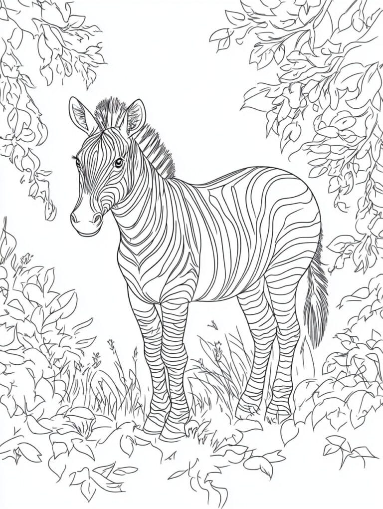 27 Zebra Coloring Pages For Kids | Free PDF Printables