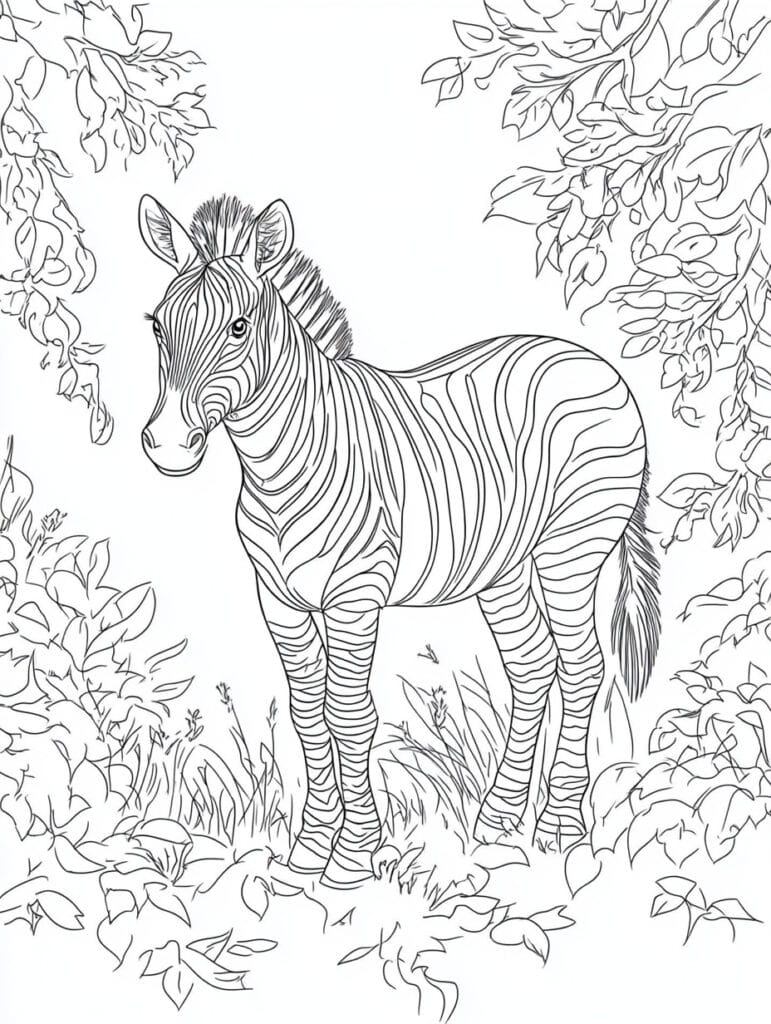 27 Zebra Coloring Pages For Kids | Free PDF Printables