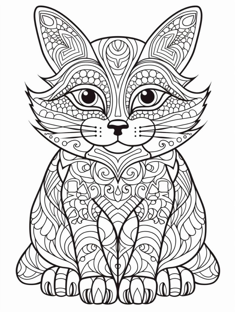 71 de desene de colorat pisici pentru copii - imprimabile gratuite ...