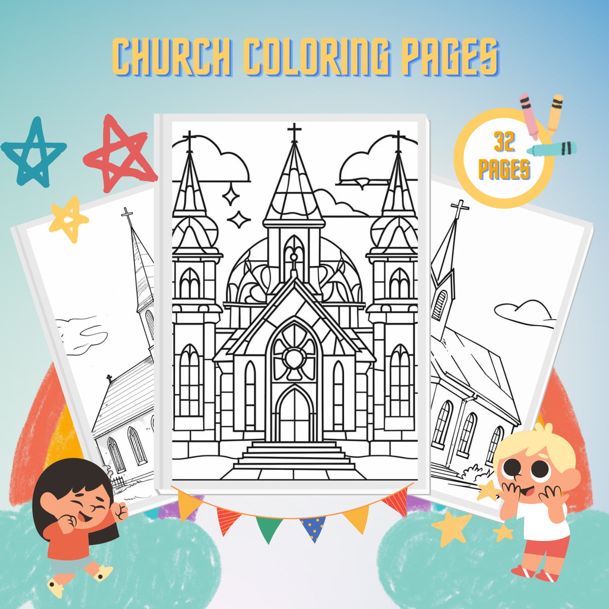33 Church Coloring Pages For Kids - Free PDF Printables