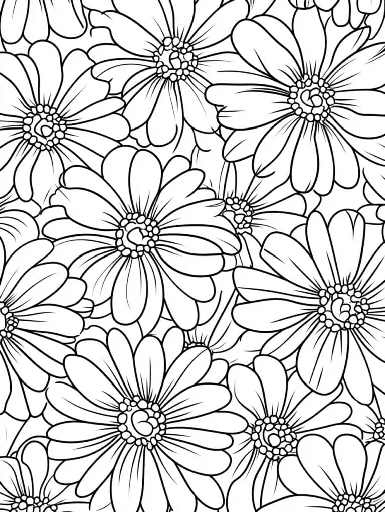 66 Desenhos para colorir de flores para crianças - PDF para impressão ...