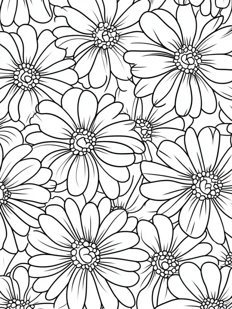66 Desenhos para colorir de flores para crianças - PDF para impressão ...
