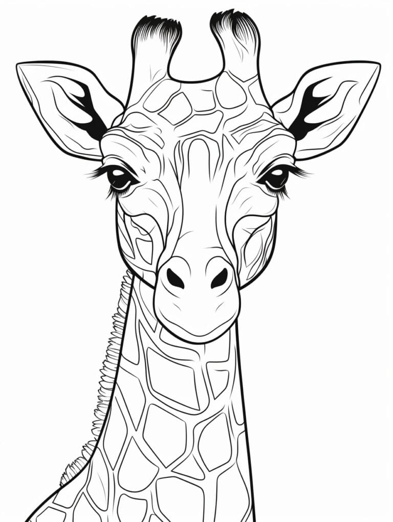 43 Disegni giraffe da colorare per bambini - PDF stampabili gratuiti