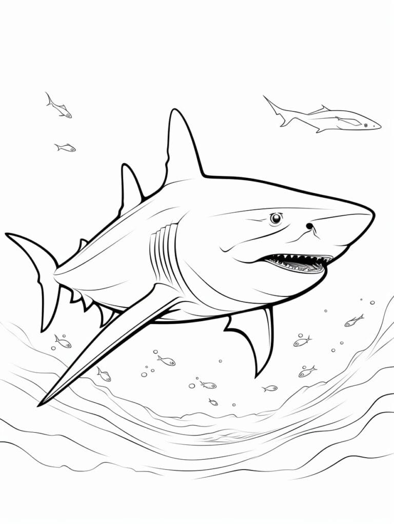 31 Disegni Megalodonte Da Colorare Per Bambini - PDF Stampabili Gratuiti