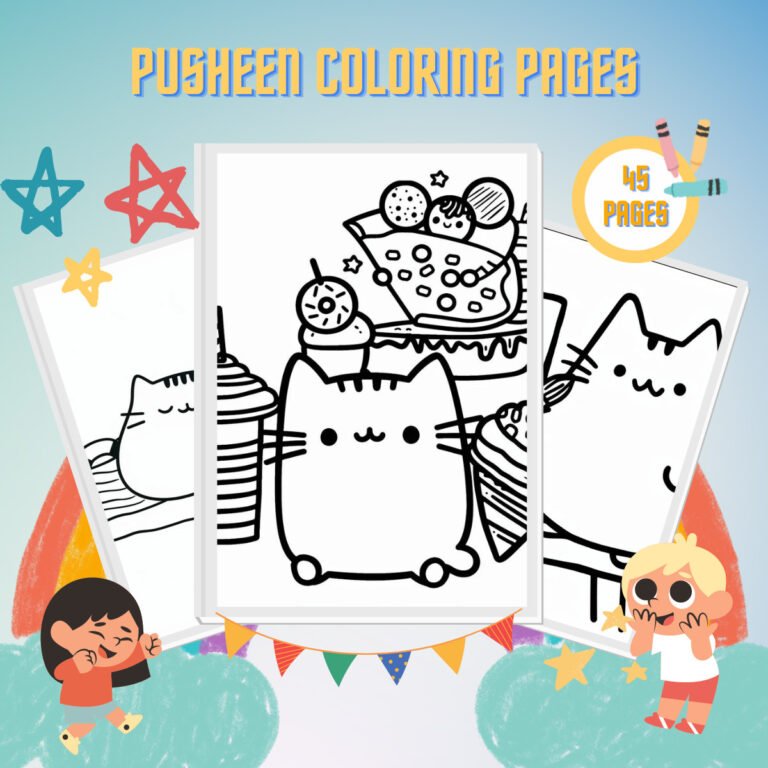 46 Pusheen Coloring Pages For Kids - Free PDF Printables