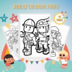 46 Roblox de colorat pentru copii - Imprimabile PDF gratuite