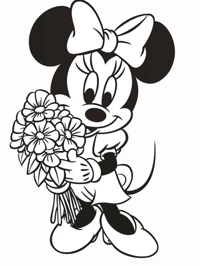 32 KOSTENLOSE Minnie Mouse ausmalbilder: Ausdrucken und online ausmalen