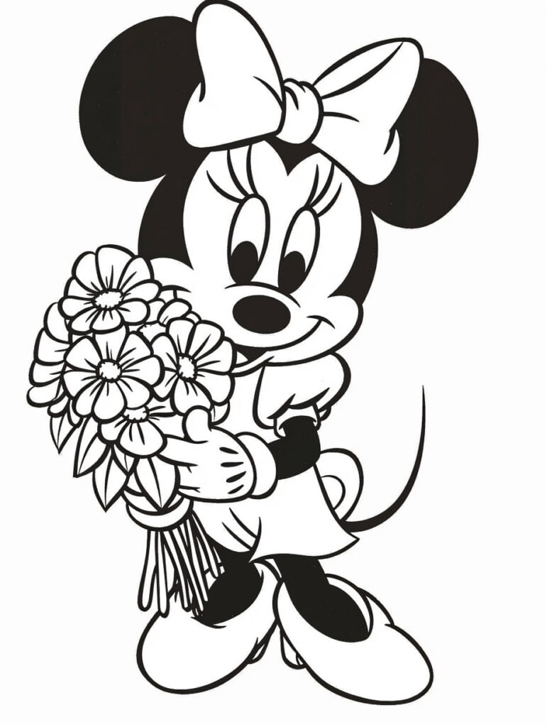 32 KOSTENLOSE Minnie Mouse ausmalbilder: Ausdrucken und online ausmalen