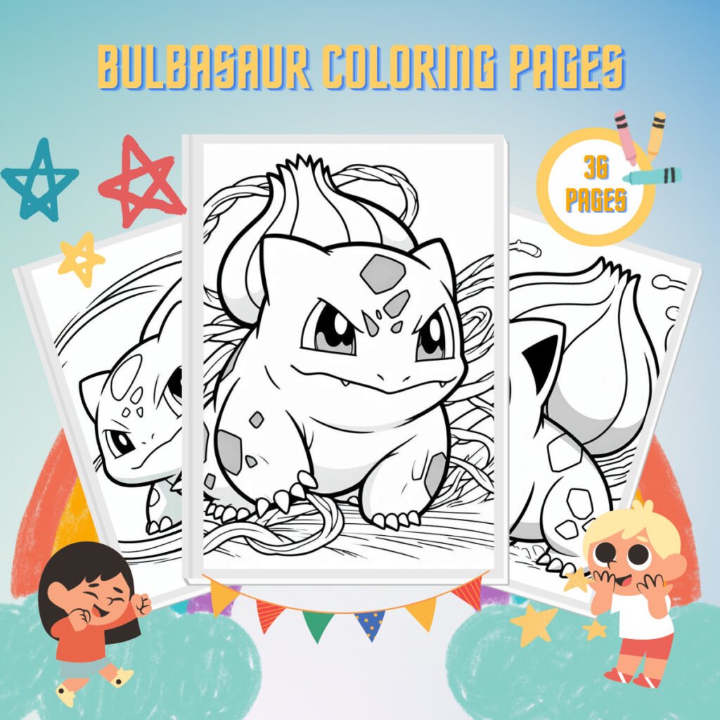 37 Bulbasaur Coloring Pages For Kids - Free PDF Printables