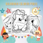 37 Disegni Bulbasaur Da Colorare per bambini - PDF stampabili gratuiti