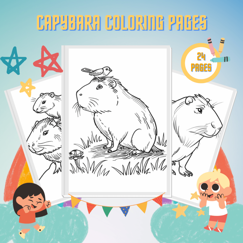 25 Capybara Coloring Pages For Kids - SSColoring.Com