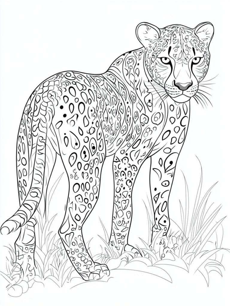 21 Dibujos De Guepardo Para Colorear para niños - Imprimibles en PDF ...