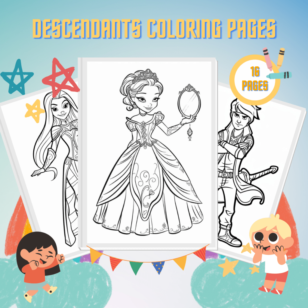 17 Descendants Coloring Pages | Unleash Your Inner Villain Kid