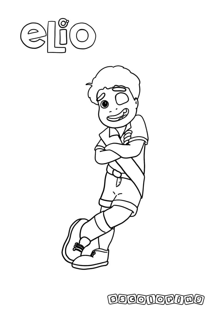22 Coloriage Elio : Décollage pour une aventure spatiale