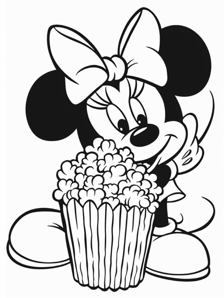 32 Dibujos de Minnie Para Colorear: imprime y colorea en línea