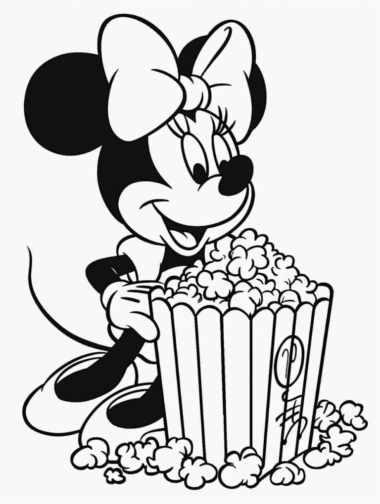 32 Minnie Mouse de colorat GRATUITE: imprimați și colorați online