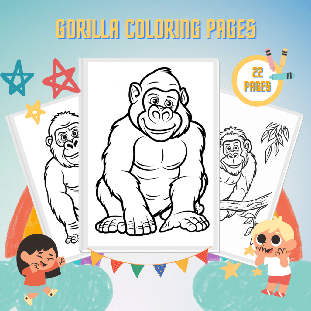 23 Gorilla Coloring Pages | Free Download & Printable PDF