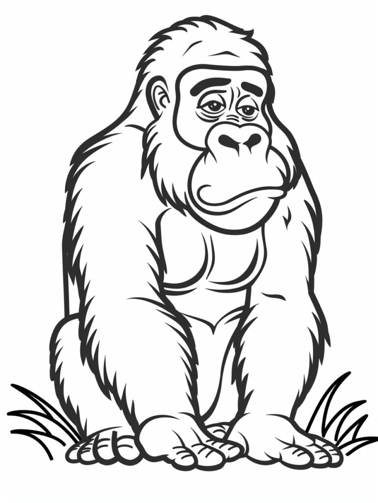 23 Gorilla Coloring Pages | Free Download & Printable PDF