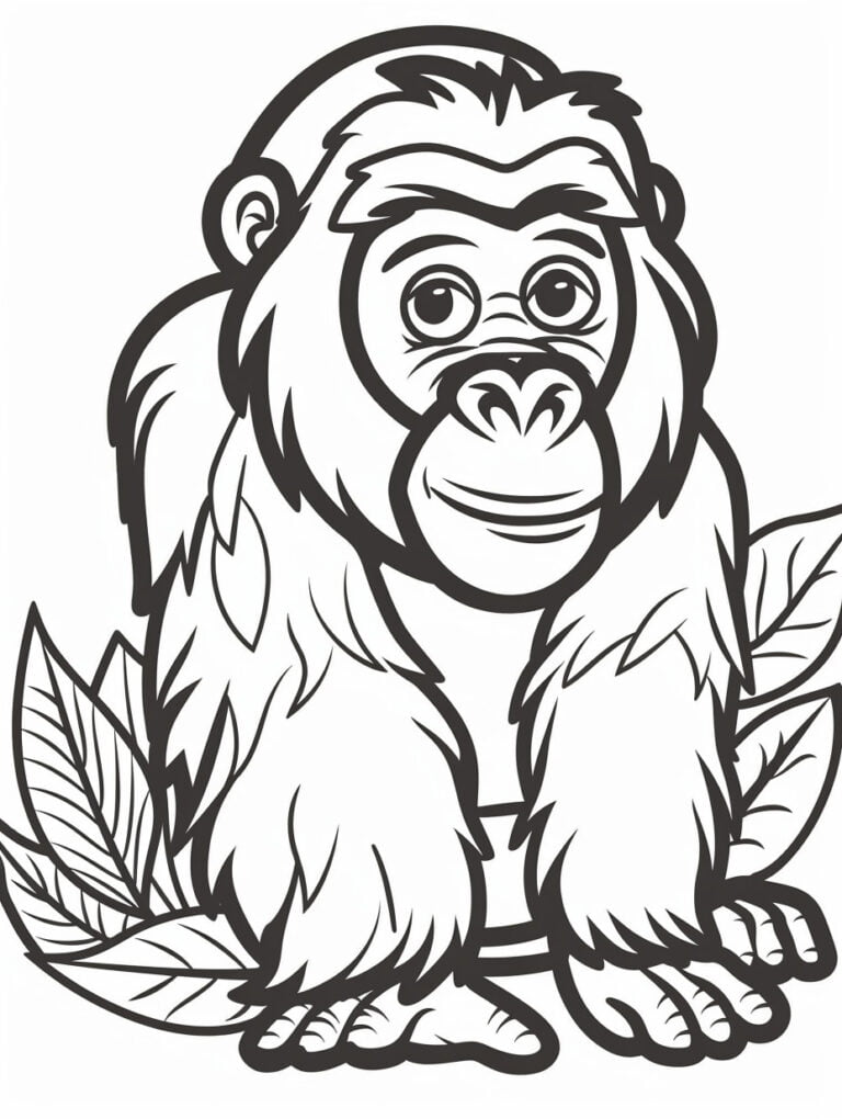 23 Gorilla Coloring Pages | Free Download & Printable PDF