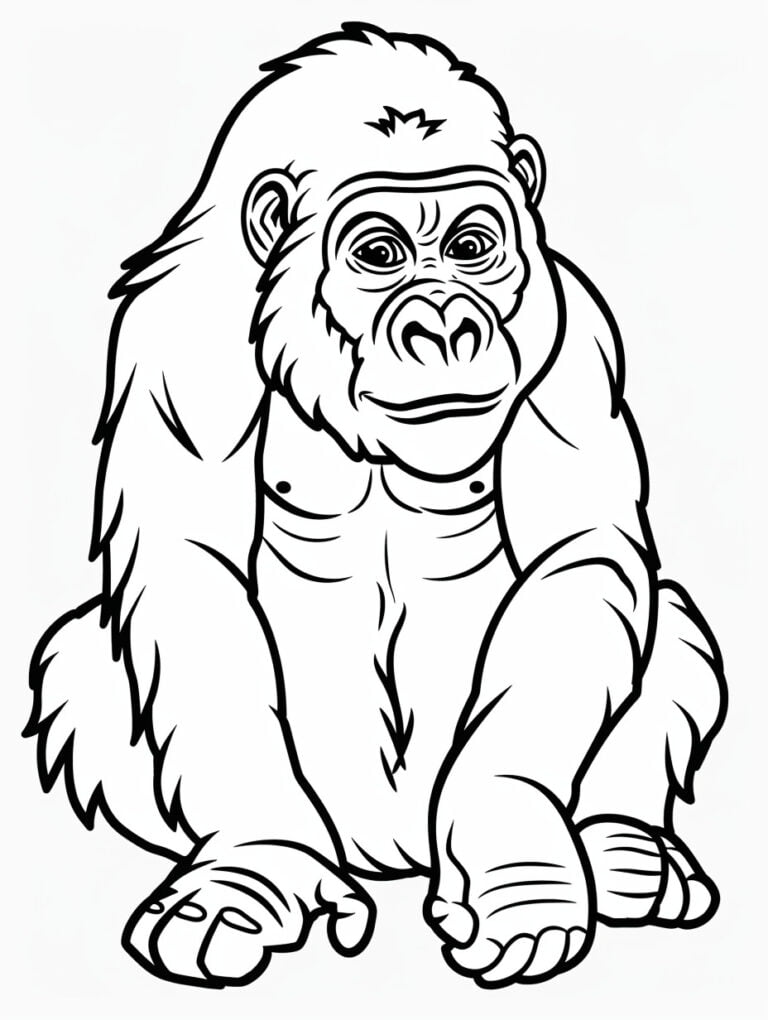 23 Gorilla Coloring Pages | Free Download & Printable PDF