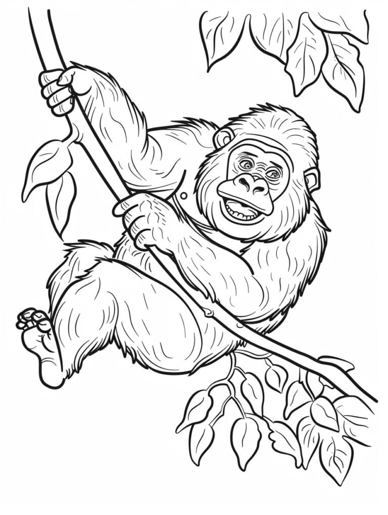 23 Gorilla Coloring Pages | Free Download & Printable PDF