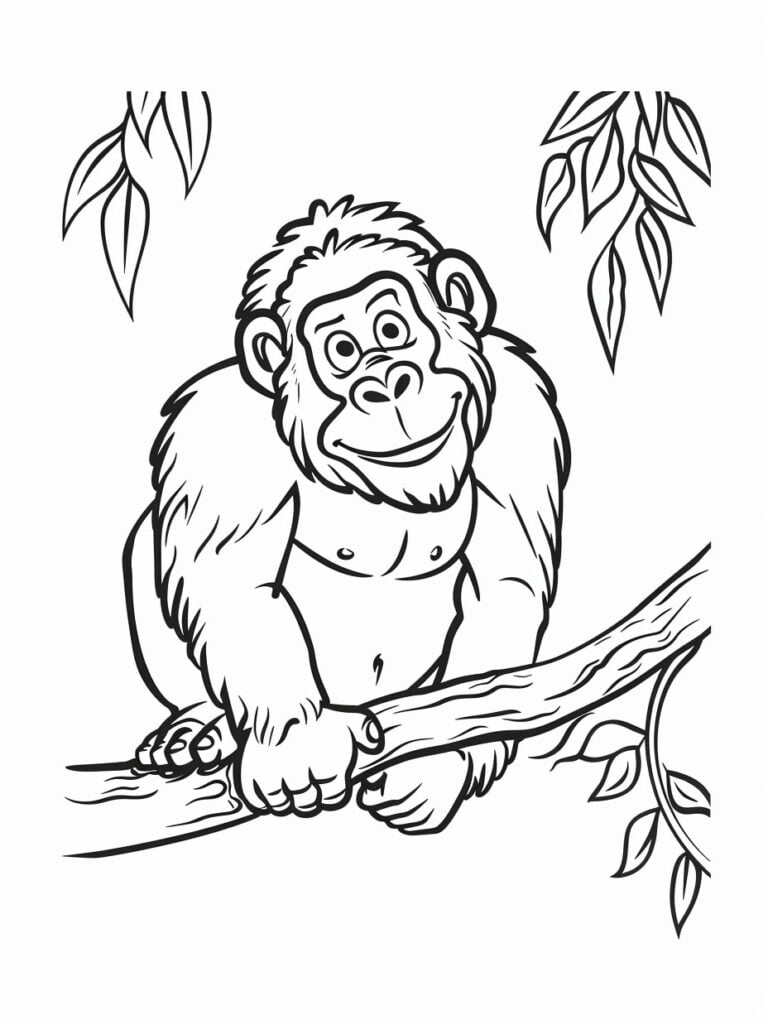 23 Disegni Gorilla Da Colorare | Download gratuito e PDF stampabile