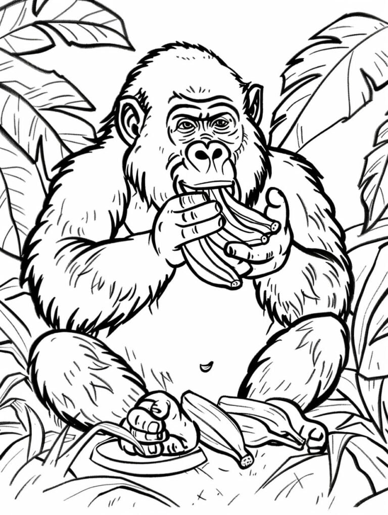 23 Gorilla Coloring Pages | Free Download & Printable PDF