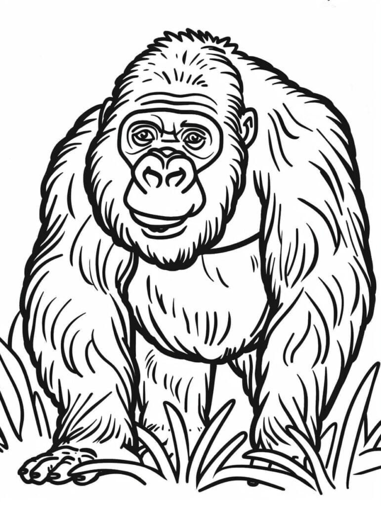 23 Gorilla Coloring Pages | Free Download & Printable PDF