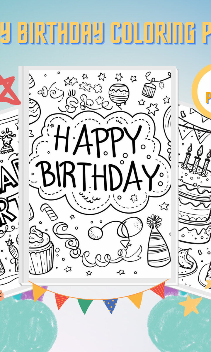 Feliz cumpleaños Para Colorear