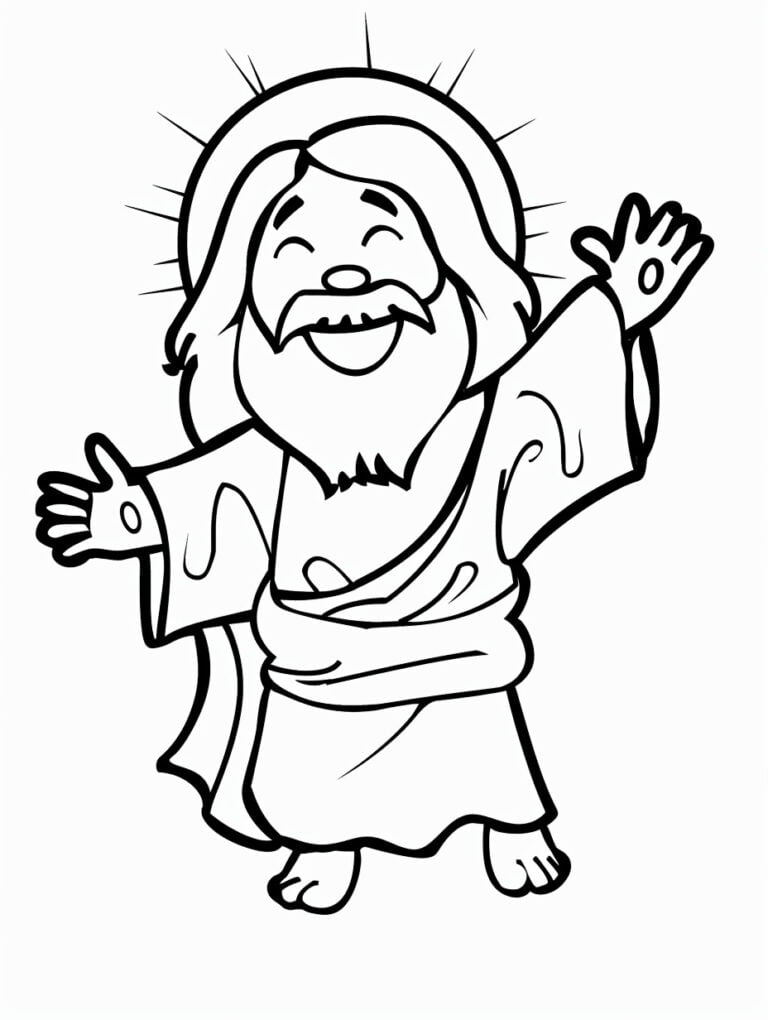 29 Isus de colorat: Doodles divin pentru copii