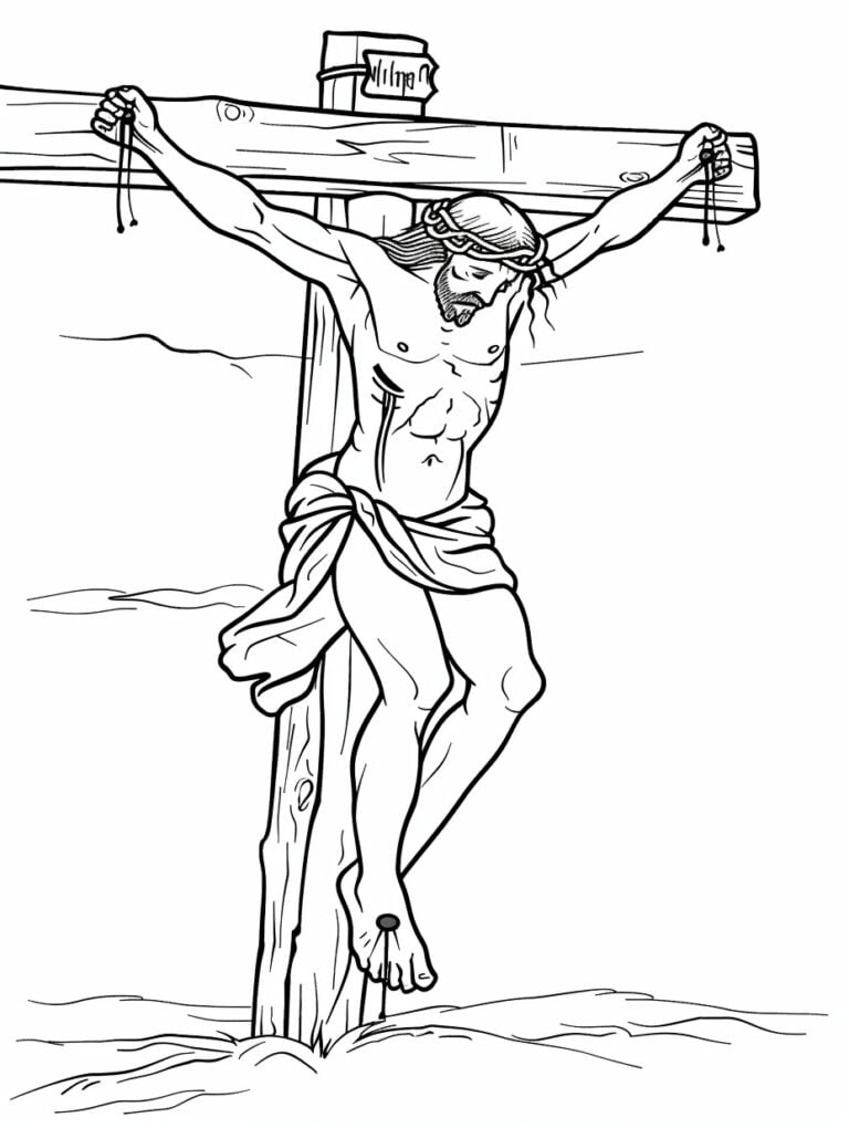 29 Isus de colorat: Doodles divin pentru copii