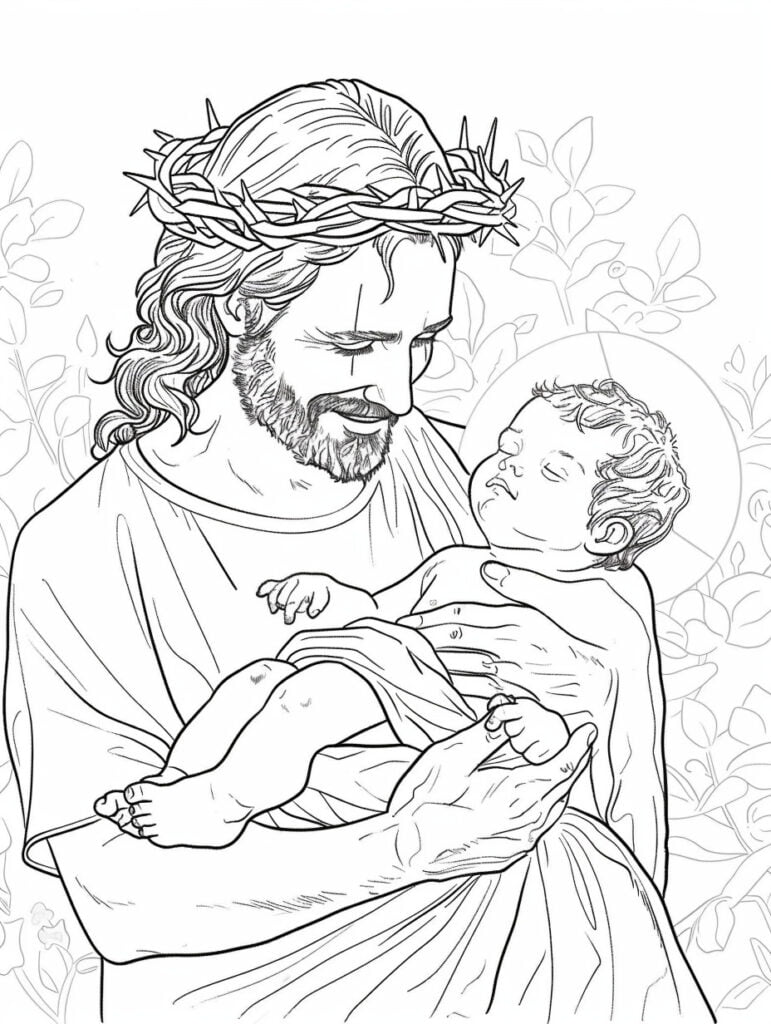 29 Gambar Mewarnai Yesus: Gambar-gambar Ilahi untuk Anak-anak
