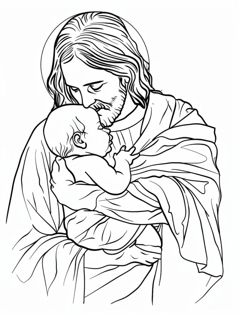 29 Isus de colorat: Doodles divin pentru copii