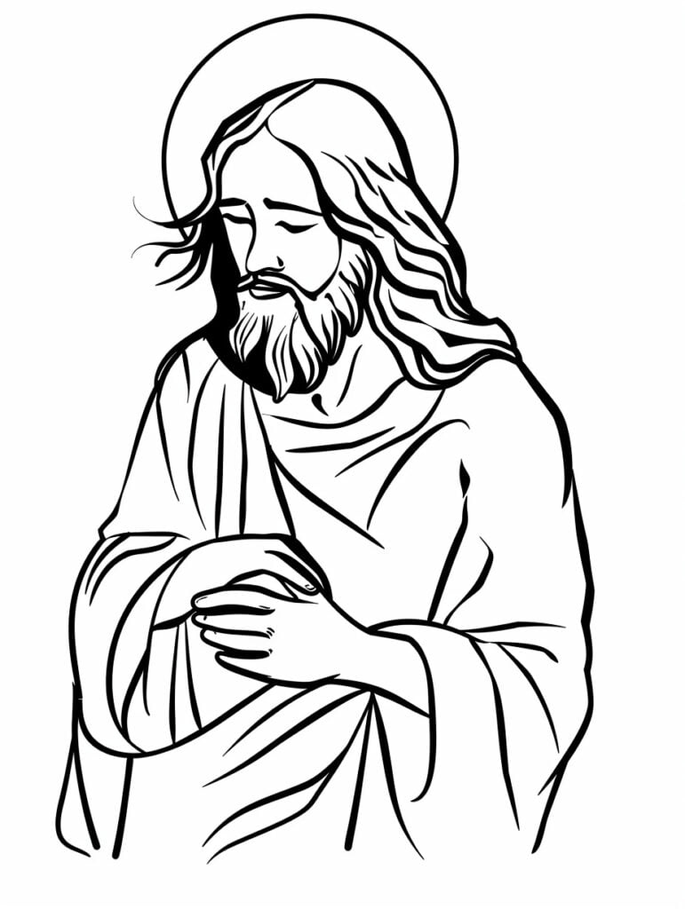29 Isus de colorat: Doodles divin pentru copii