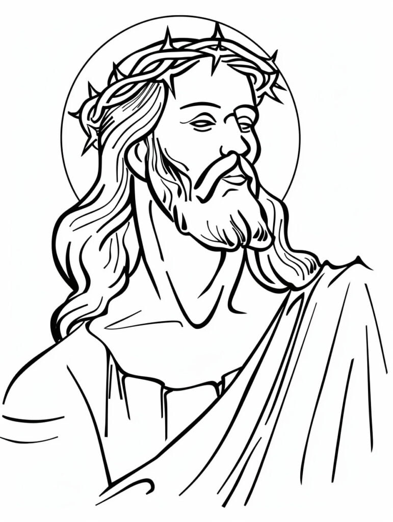 29 Isus de colorat: Doodles divin pentru copii